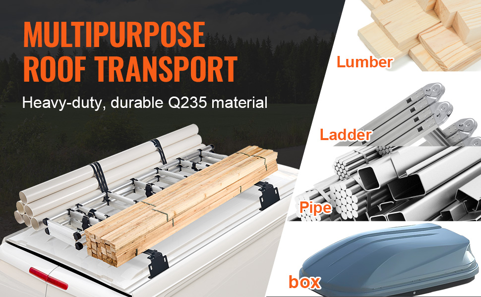 VEVOR Trailer Ladder Rack Van Roof Ladder Rack for Universal Truck ...