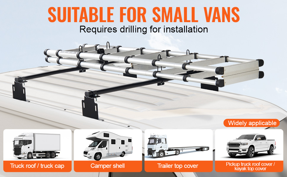 VEVOR Trailer Ladder Rack Van Roof Ladder Rack for Universal Truck ...