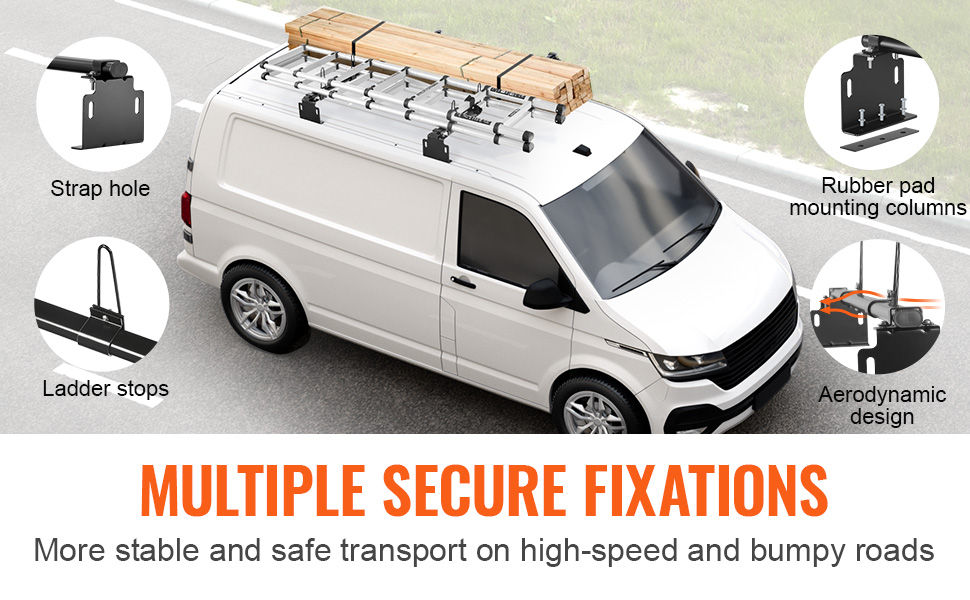 VEVOR Trailer Ladder Rack Van Roof Ladder Rack for Universal Truck ...