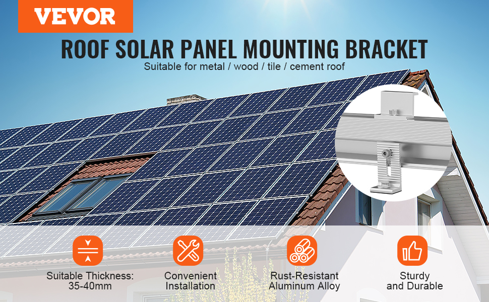 VEVOR Solar Panel Mounting Brackets Solar Panel Mounting Kit for ...