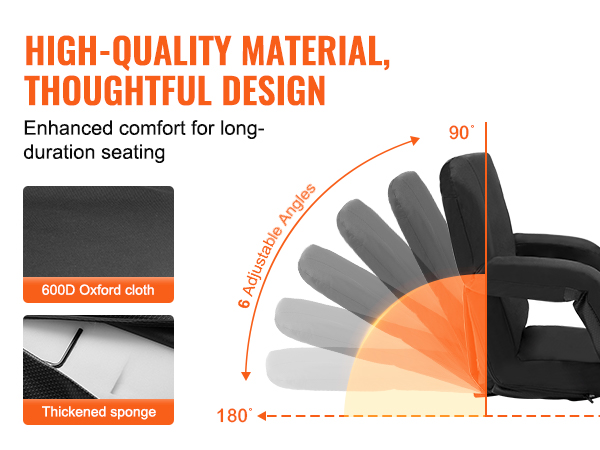 VEVOR Stadium Seat with Back Support, Wide Bleacher Seat Back, Folding ...