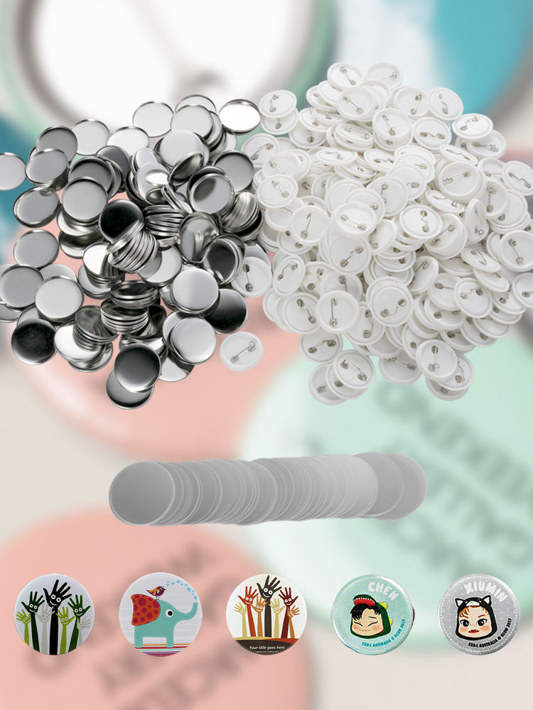 Vevor 3"/75 Mm 500 Complete Sets Badge Button Pin Parts For Button ...