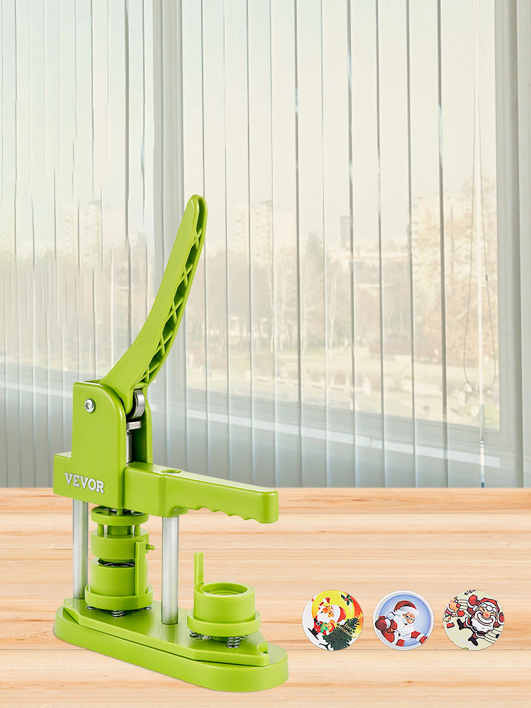 VEVOR Installation-Free Button Maker Machine 32mm (1-1/4 inch) with ...