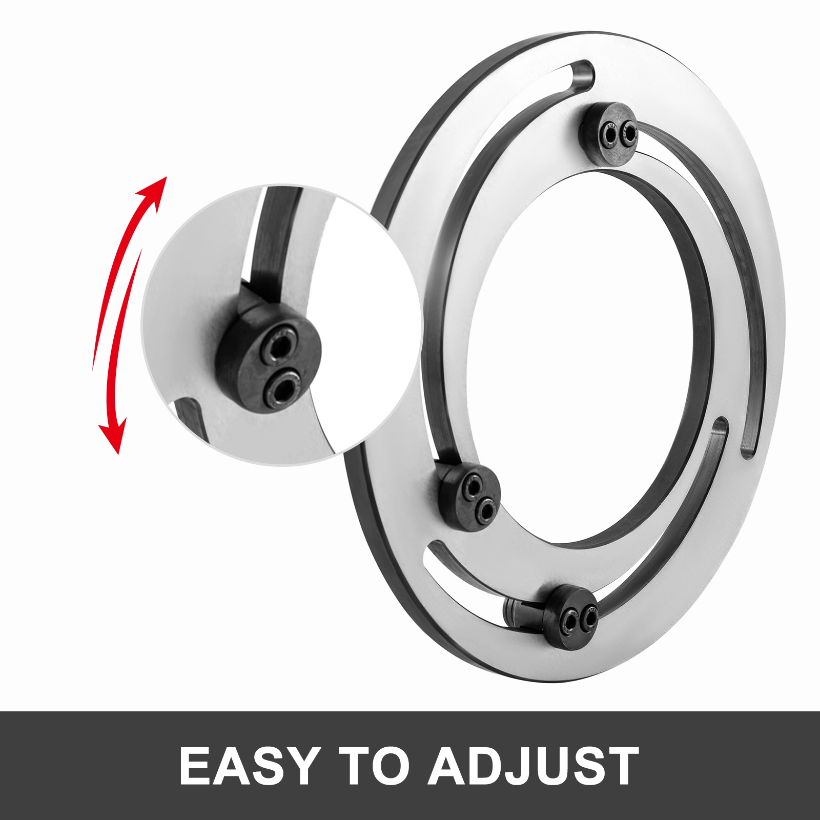 8'' Hydraulic Three-jaw Chuck Steel Soft Jaw Boring Ring Adjustable For ...