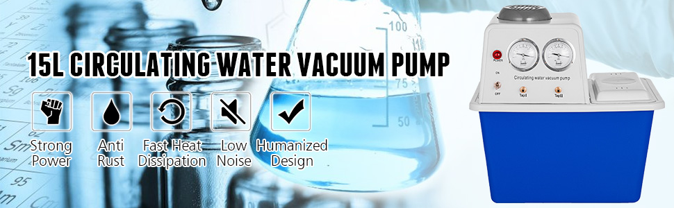 VEVOR Lab Multi-Purpose Water Circulating Vacuum Pump,15L, with 2 Off ...