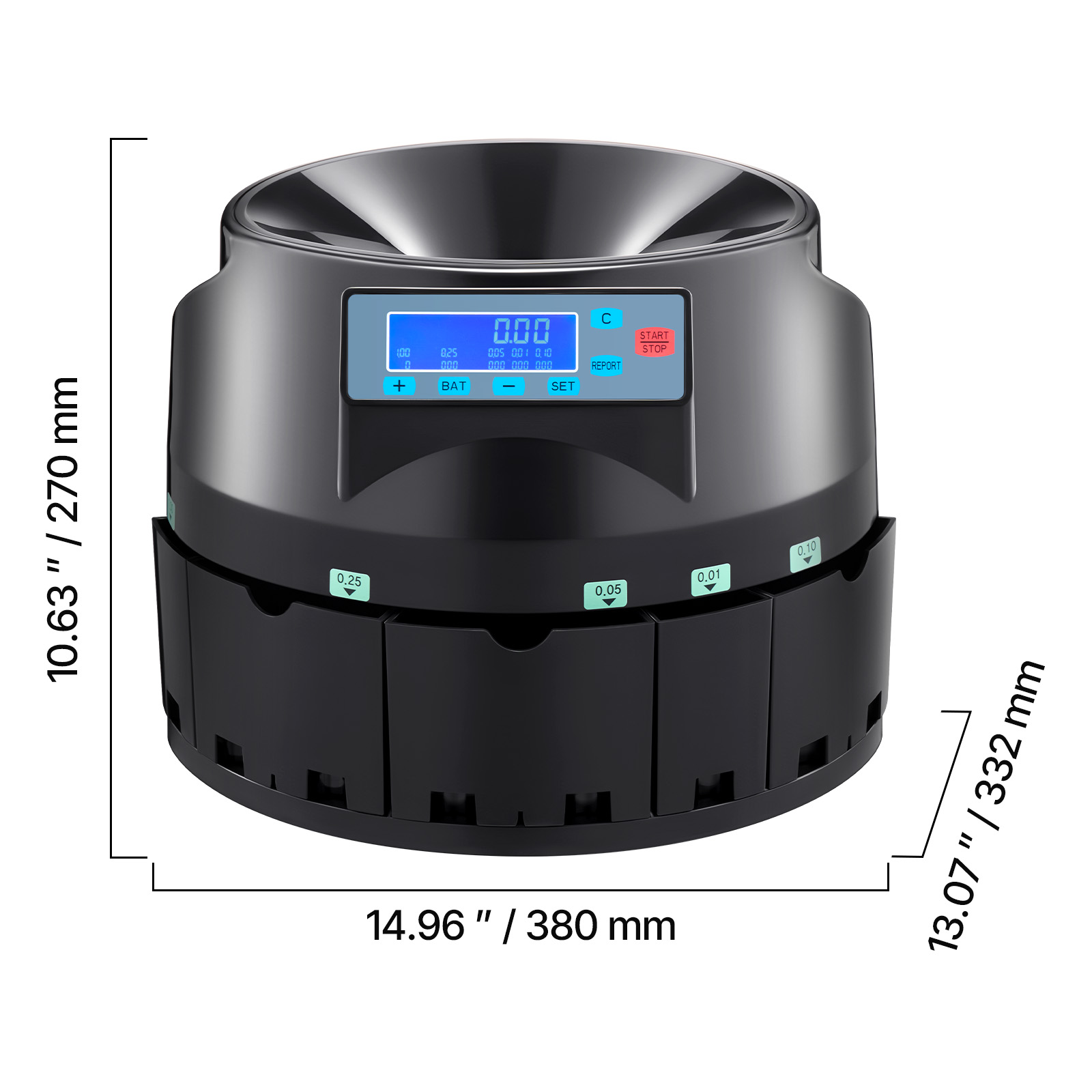 Uimoso USD Coin Sorter Wrapper and Roller 230/300 Coins/min 4 Coin ...