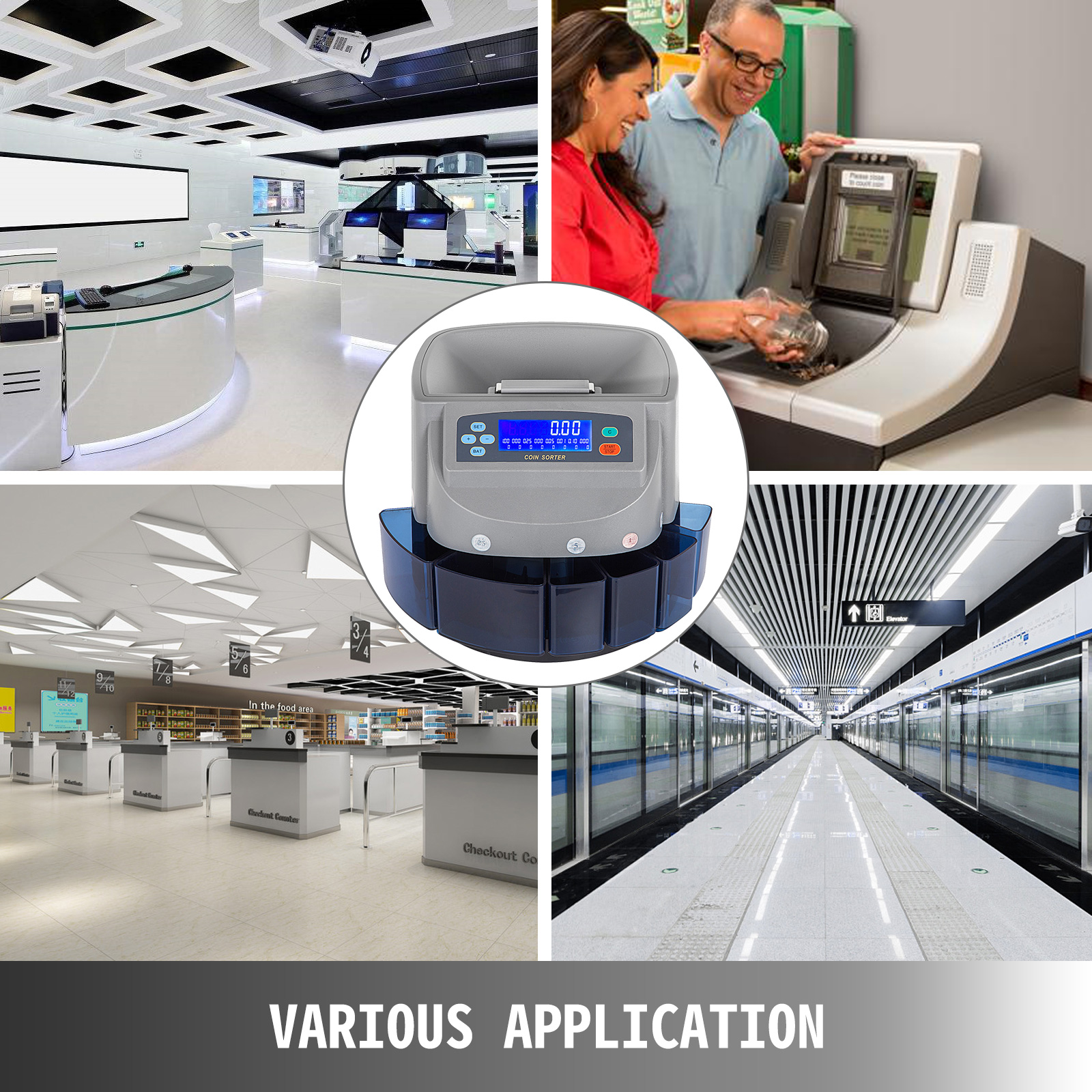 Coin Counter Sorter Automatic Money Counting Machine Digital Electronic ...