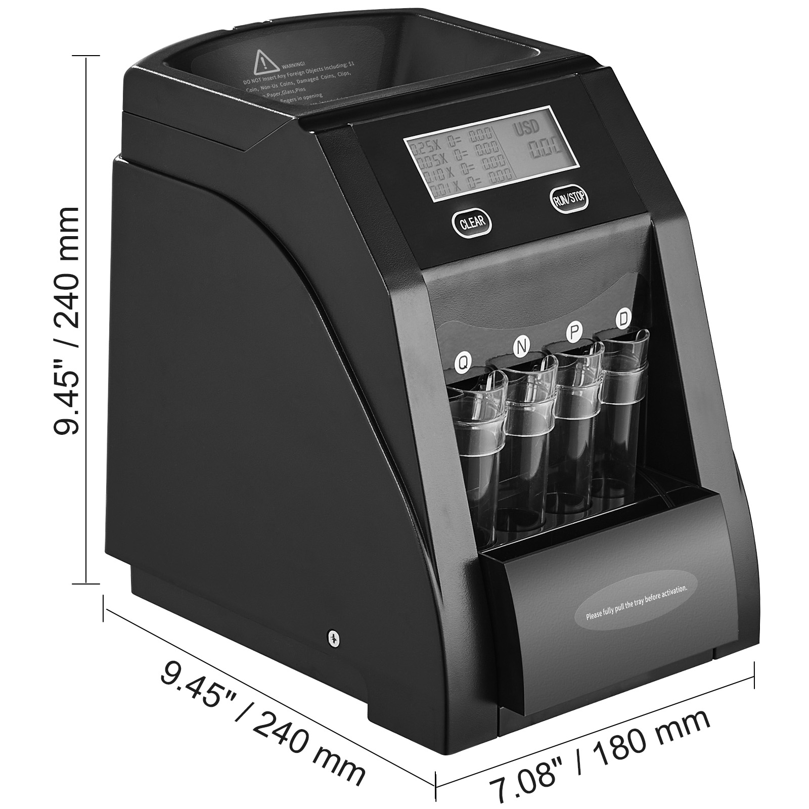 Uimoso USD Coin Sorter Wrapper and Roller 230/300 Coins/min 4 Coin ...