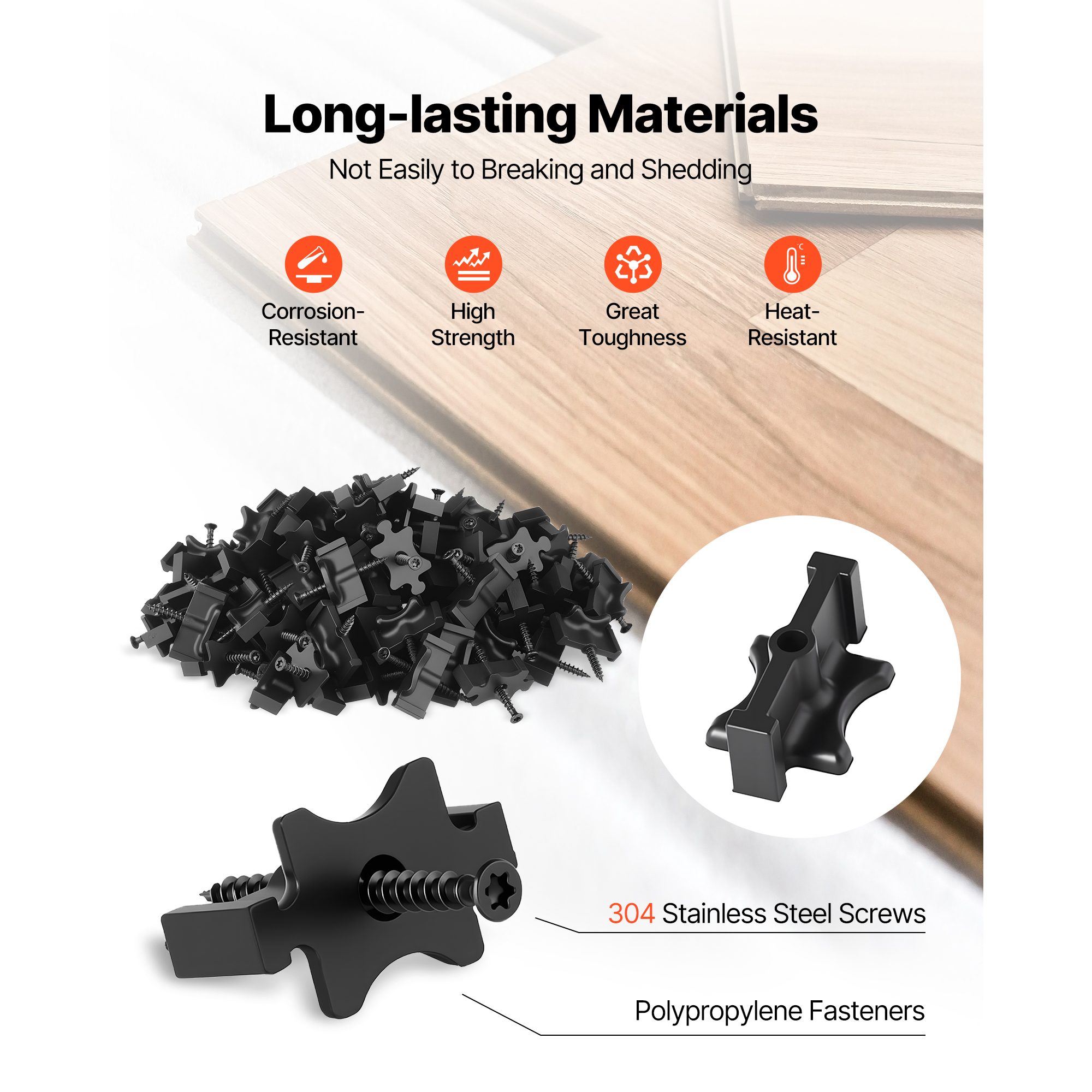 Mophorn 500PCS Hidden Deck Fasteners for Composite Decking Boards ...