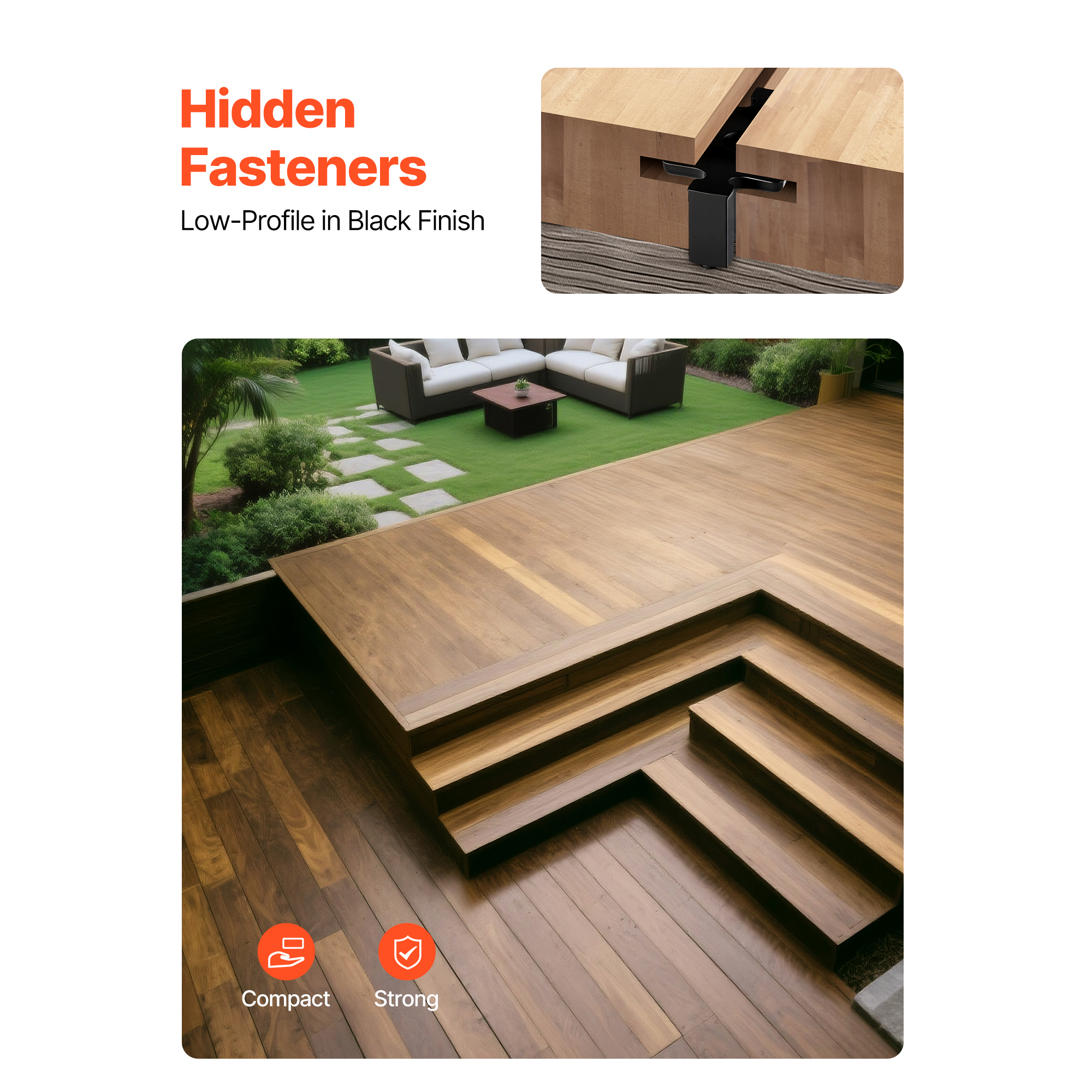 Mophorn 900PCS Hidden Deck Fasteners for Composite Decking Boards ...