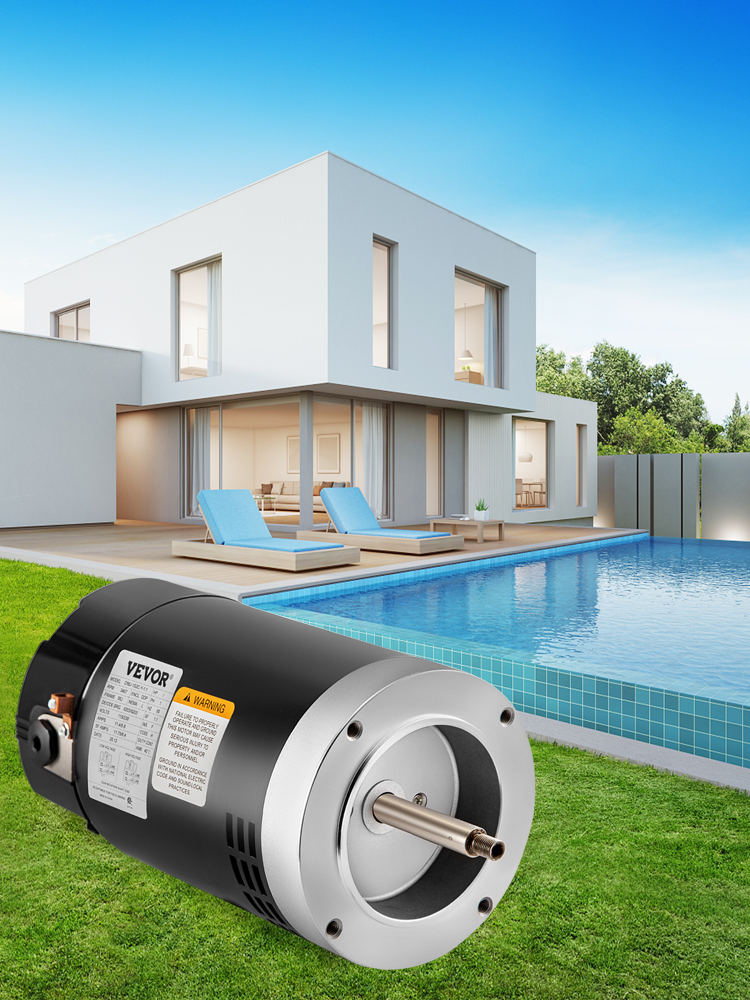 VEVOR Pool Motor,1 HP, 3467 RPM, 1 Speed, 230/115 Volts, 6.4/11.75 Amps ...