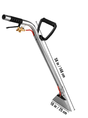 VEVOR Extractor Wand, 10" 2-Jet Upholstery Wand, Stainless Steel Carpet ...