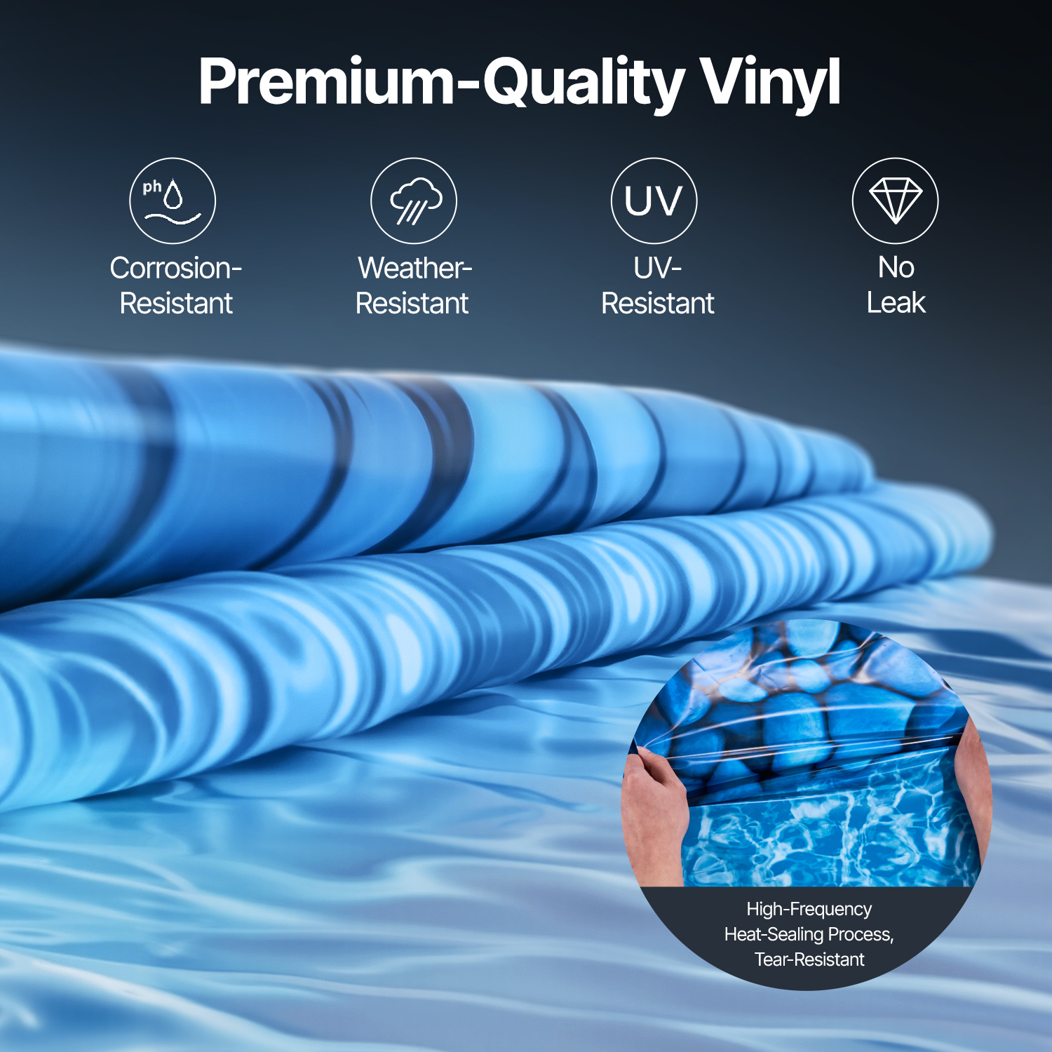 Mophorn 12 x 24 ft Oval Pool Liner, Overlap Style Above Ground Pool ...