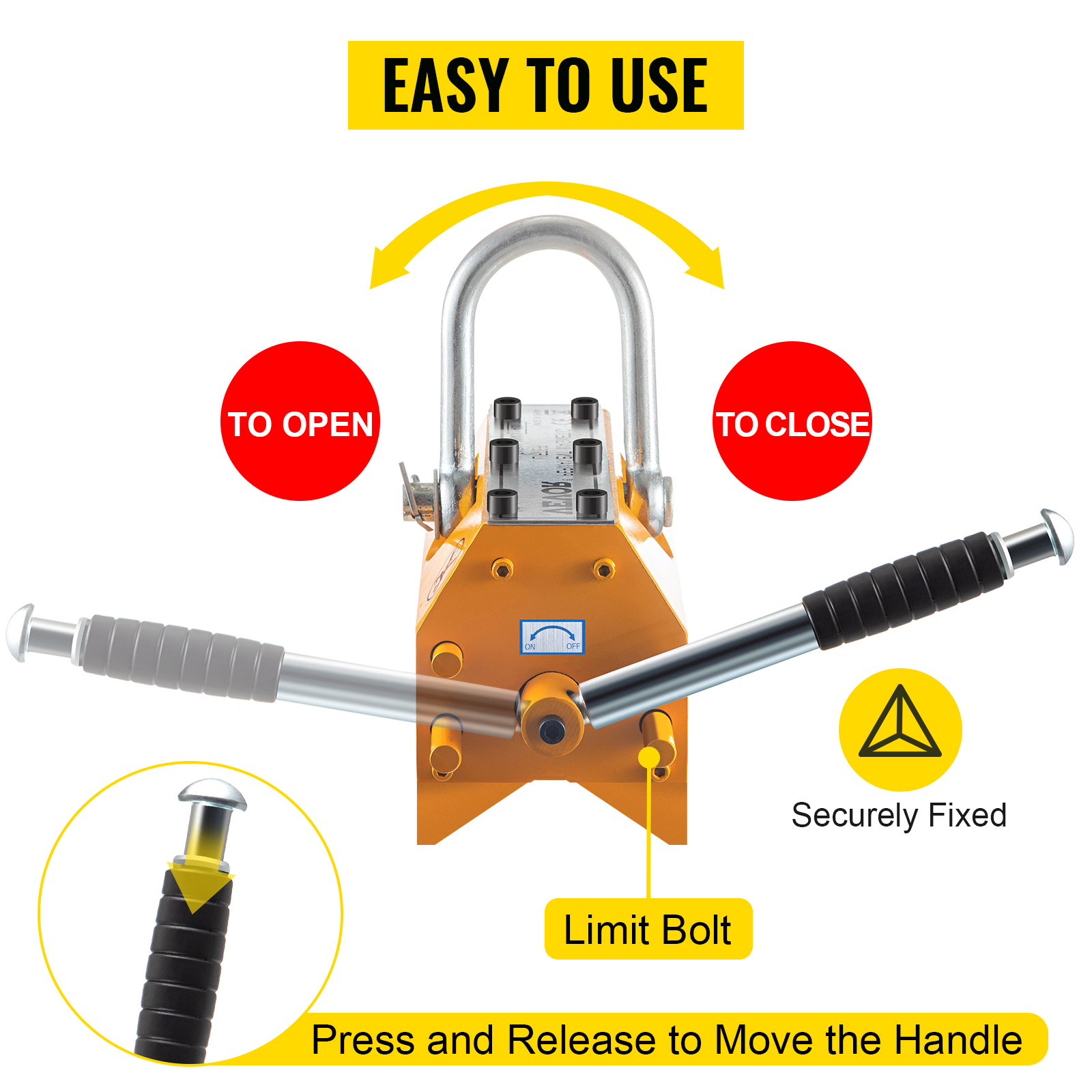 VEVOR VEVOR Sollevatore Magnetico Industriale Permanente in Ferro al Neodimio 400 kg | VEVOR IT