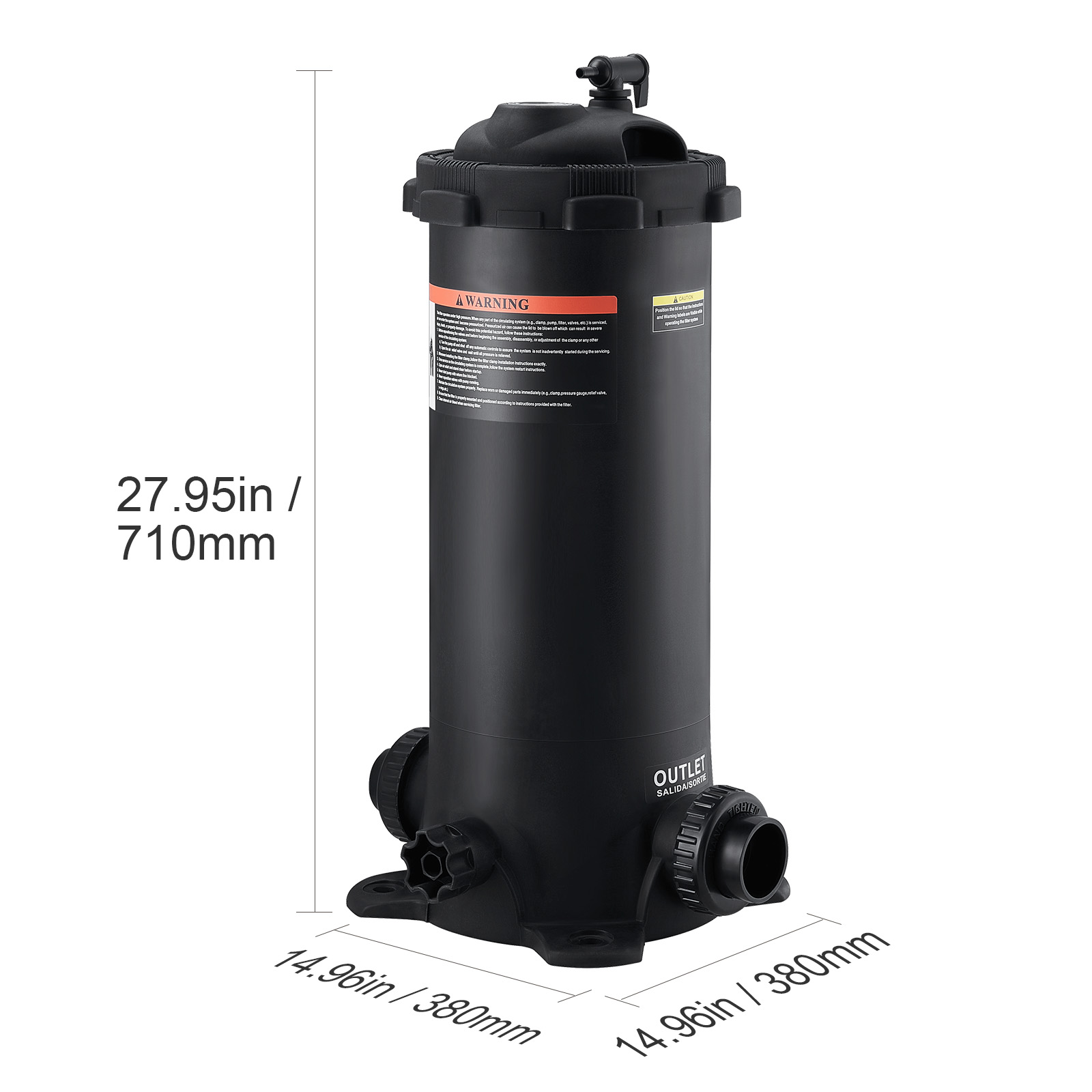 VEVOR Cartridge Pool Filter, 4.6 Sq.m Filter Area Inground Pool Filter, Above Ground Swimming ...