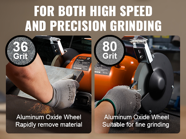 VEVOR Bench Grinder, 6 inch Single Speed Bench Grinder with 2.1A ...