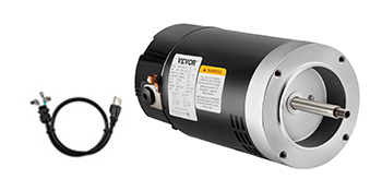 VEVOR Pool Motor,2.5HP, 3474 RPM, 1 Speed, 230/115 Volts, 11.88/23.75 ...