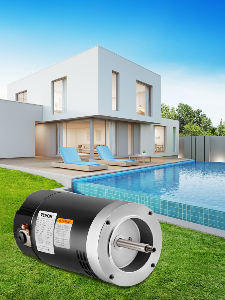 VEVOR Pool Motor,3/4 HP, 3495 RPM, 1 Speed, 230/115 Volts, 6/11.88 Amps ...
