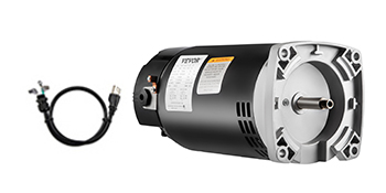 VEVOR Pool Motor,1 HP, 3450 RPM, 230/115 Volts, 6.4/12.66 Amps, 1 Speed ...