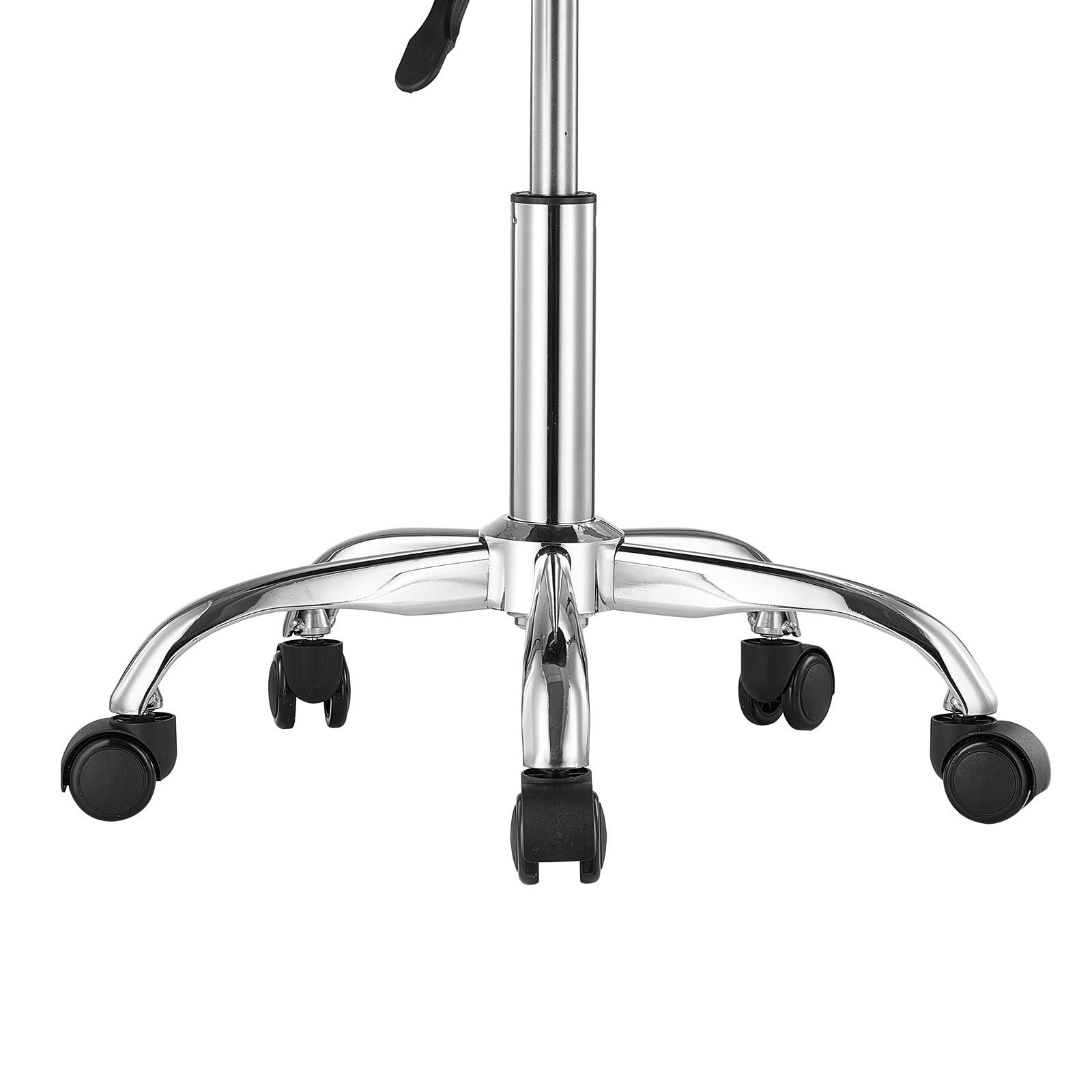 Round Rolling Stool Swivel Work Stool with Wheels Height Adjustable ...