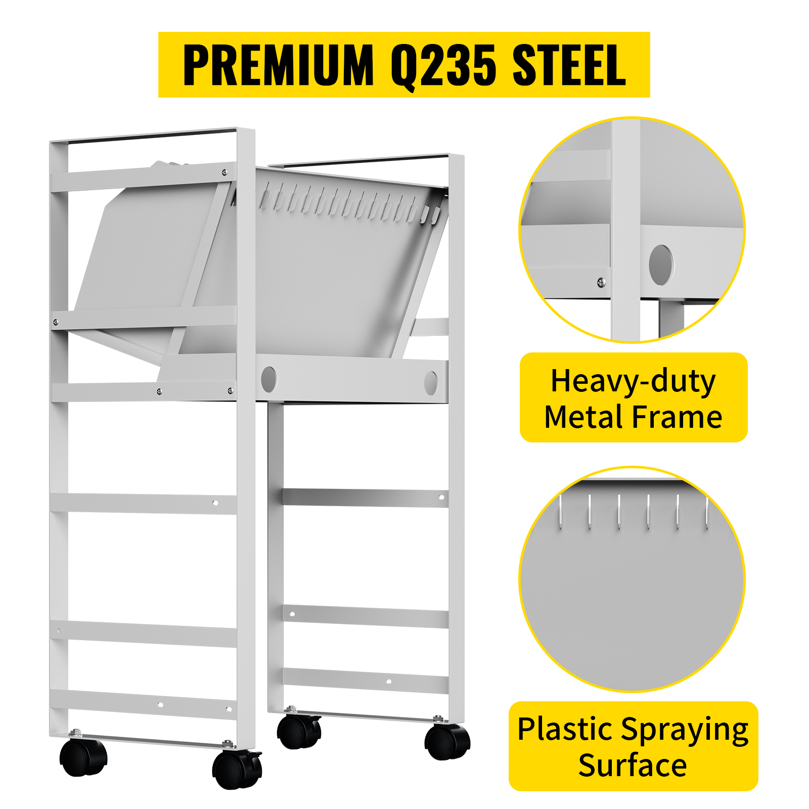 VEVOR Open Charging Cart, 16 Device, Mobile Charging Cabinet for Charge ...