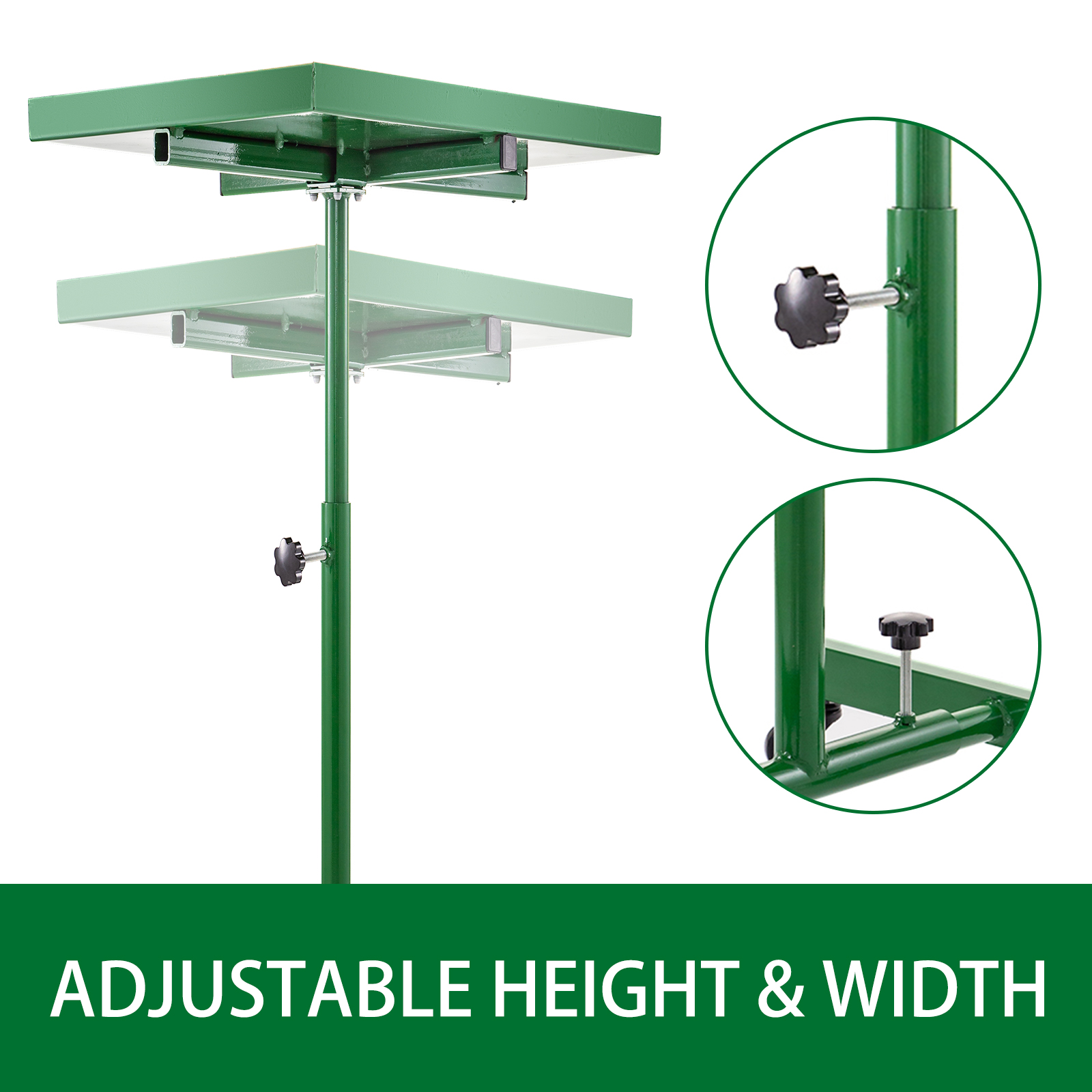 VEVOR Rolling Tool Table 55lbs Capacity Tear Down Tray 30x20inch Mobile ...