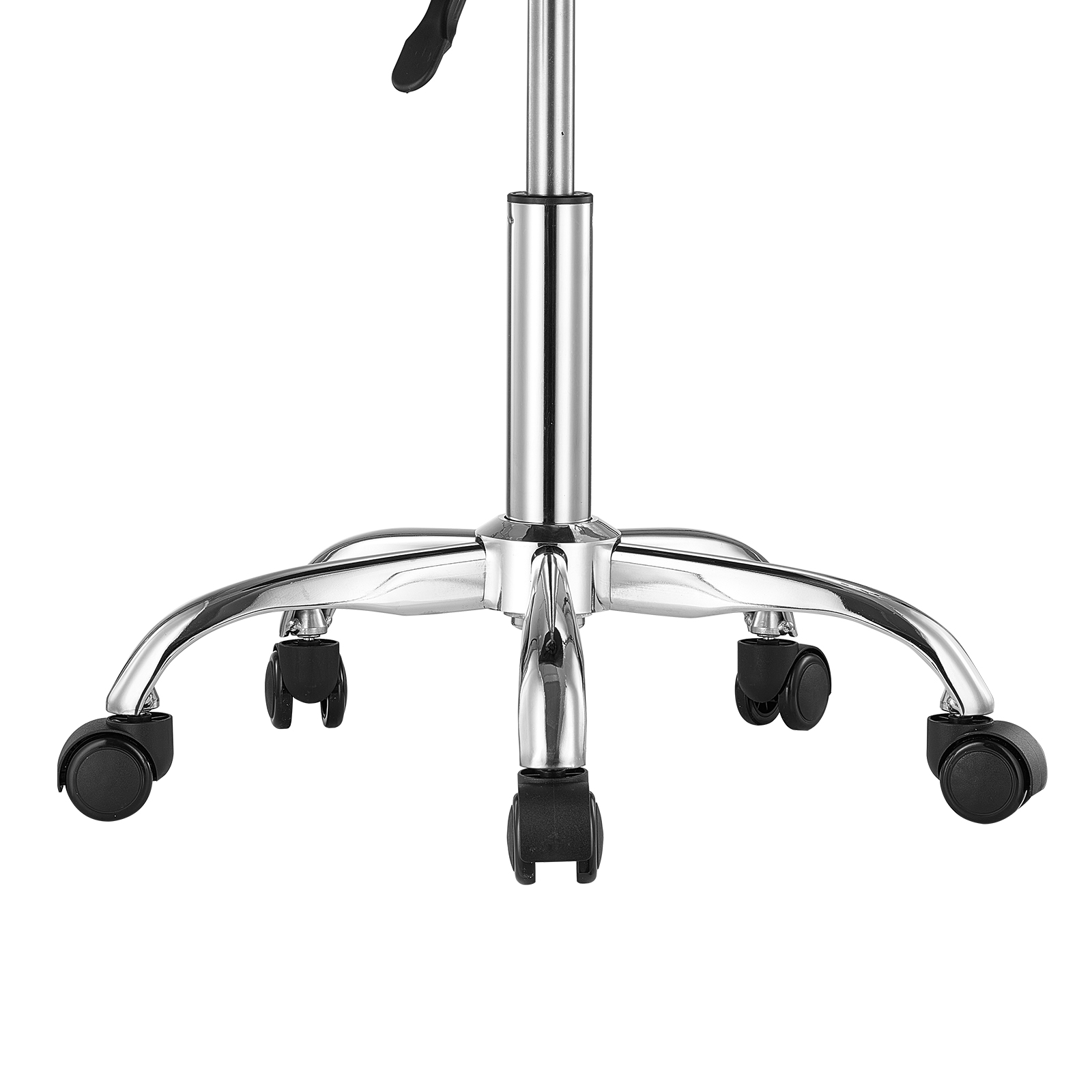 Round Rolling Stool Swivel Work Stool with Wheels Height Adjustable ...