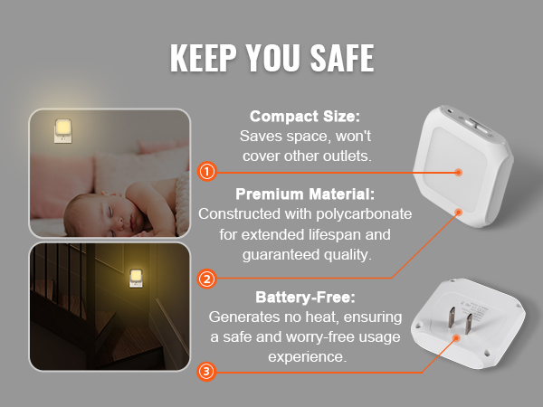 VEVOR LED Night Light, 4 Pack Plug in LED Night Light, 0.6 W 3000k Soft ...