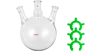 VEVOR Round Bottom Flask Receiving Flask 2L, Reaction Flask 3 Neck Boiling Flask | VEVOR AU