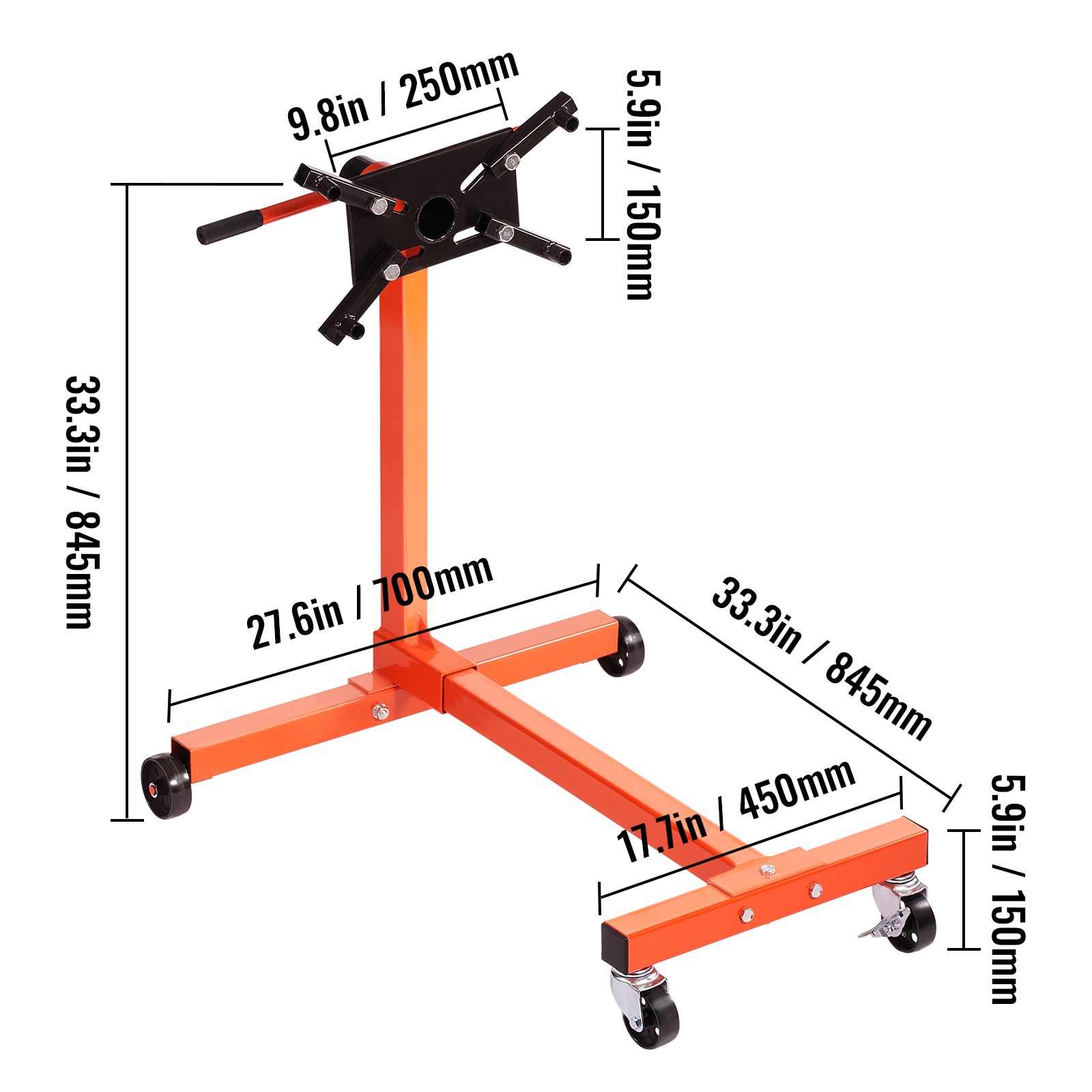 VEVOR Engine Stand, 340 kg Rotating Engine Motor Stand with 360 Degree ...