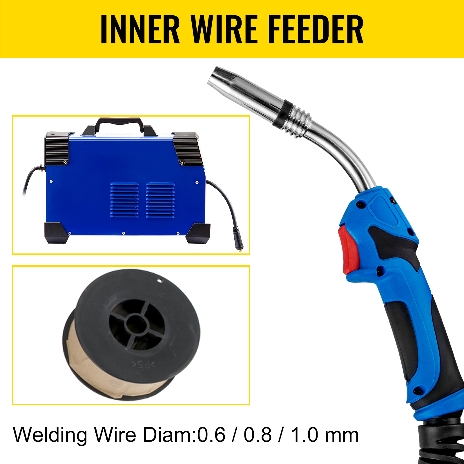 VEVOR VEVOR MIG Welder TIG Welder 160 A 3 In 1 Portable MMA Welder with ...