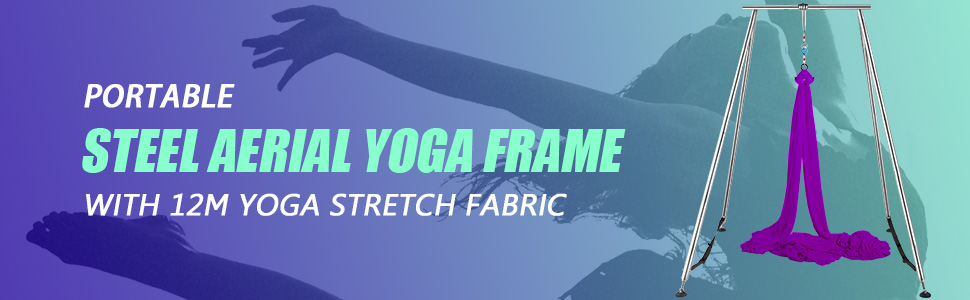 VEVOR Yoga Sling Inversion, 9.6 FT Height Inversion Yoga Swing Stand ...