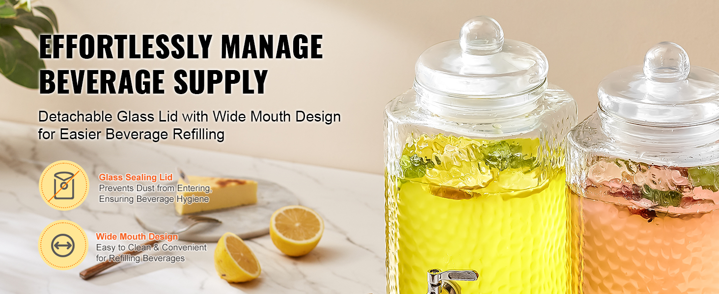 VEVOR Beverage Dispenser, 1.5 Gallon Drink Dispensers for Parties ...