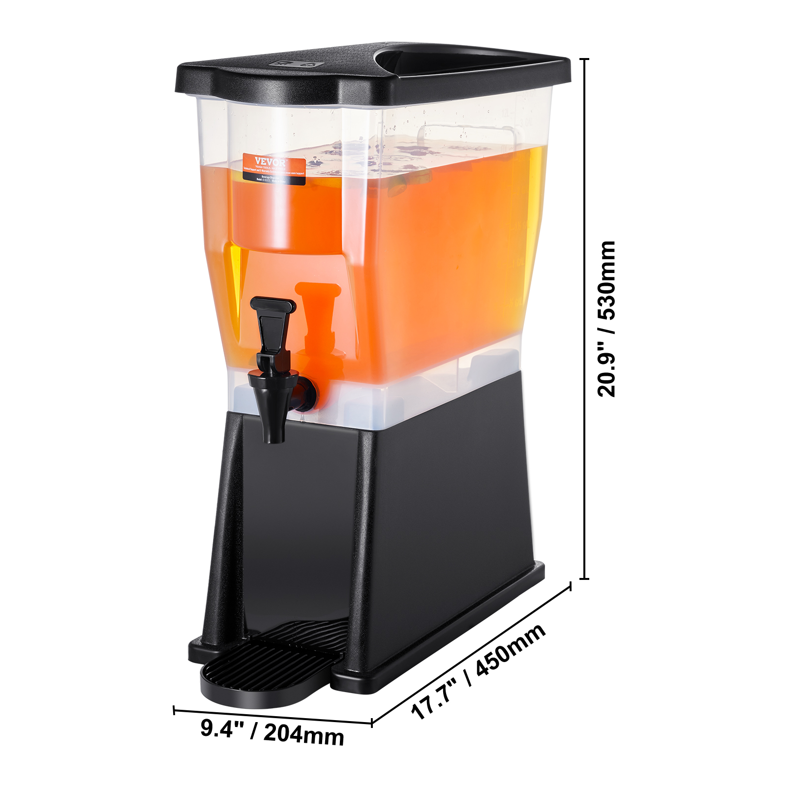 VEVOR Beverage Dispenser, 3 Gallon Drink Dispenser for Parties, Plastic ...