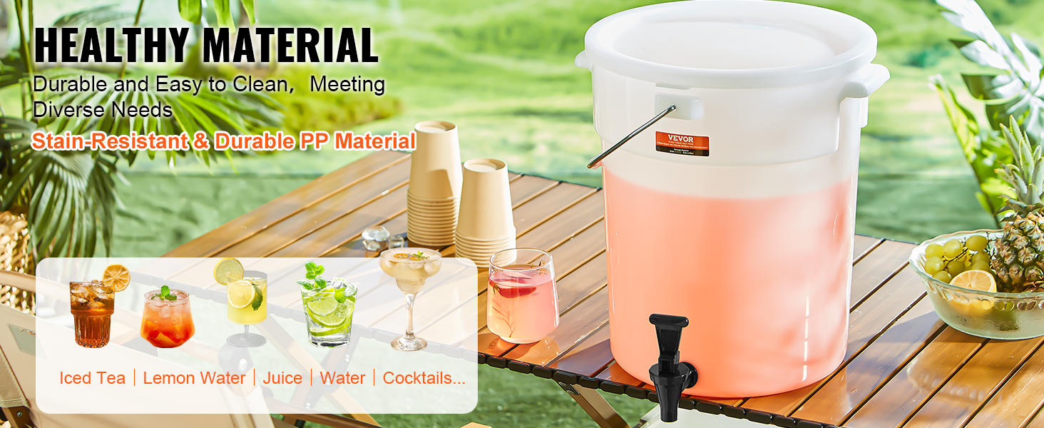 VEVOR Beverage Dispenser, 5 Gallon Drink Dispensers for Parties ...