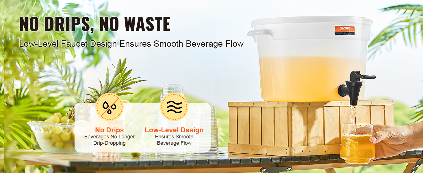 VEVOR Beverage Dispenser, 3 Gallon Drink Dispensers for Parties ...