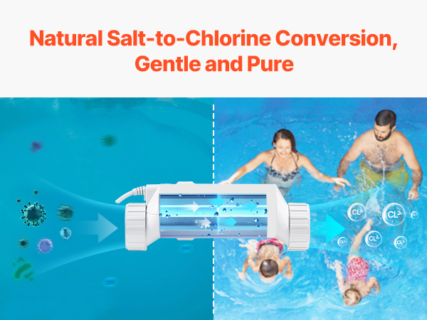 VEVOR Salt Water Chlorinator System W3T-Cell-9 for In-Ground Pool 25000 ...