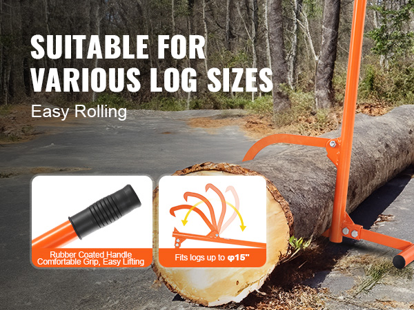VEVOR Timberjack 48 in Heavy Duty Log Lifter Metal Handle for Max 15 ...
