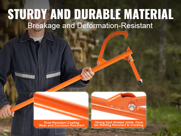 VEVOR Timberjack 48 in Heavy Duty Log Lifter Metal Handle for Max 15 ...