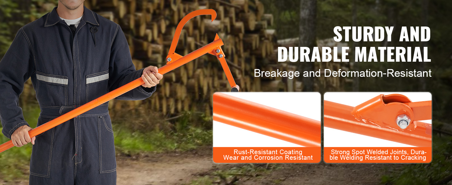 VEVOR Timberjack 48 in Heavy Duty Log Lifter Metal Handle for Max 15 ...