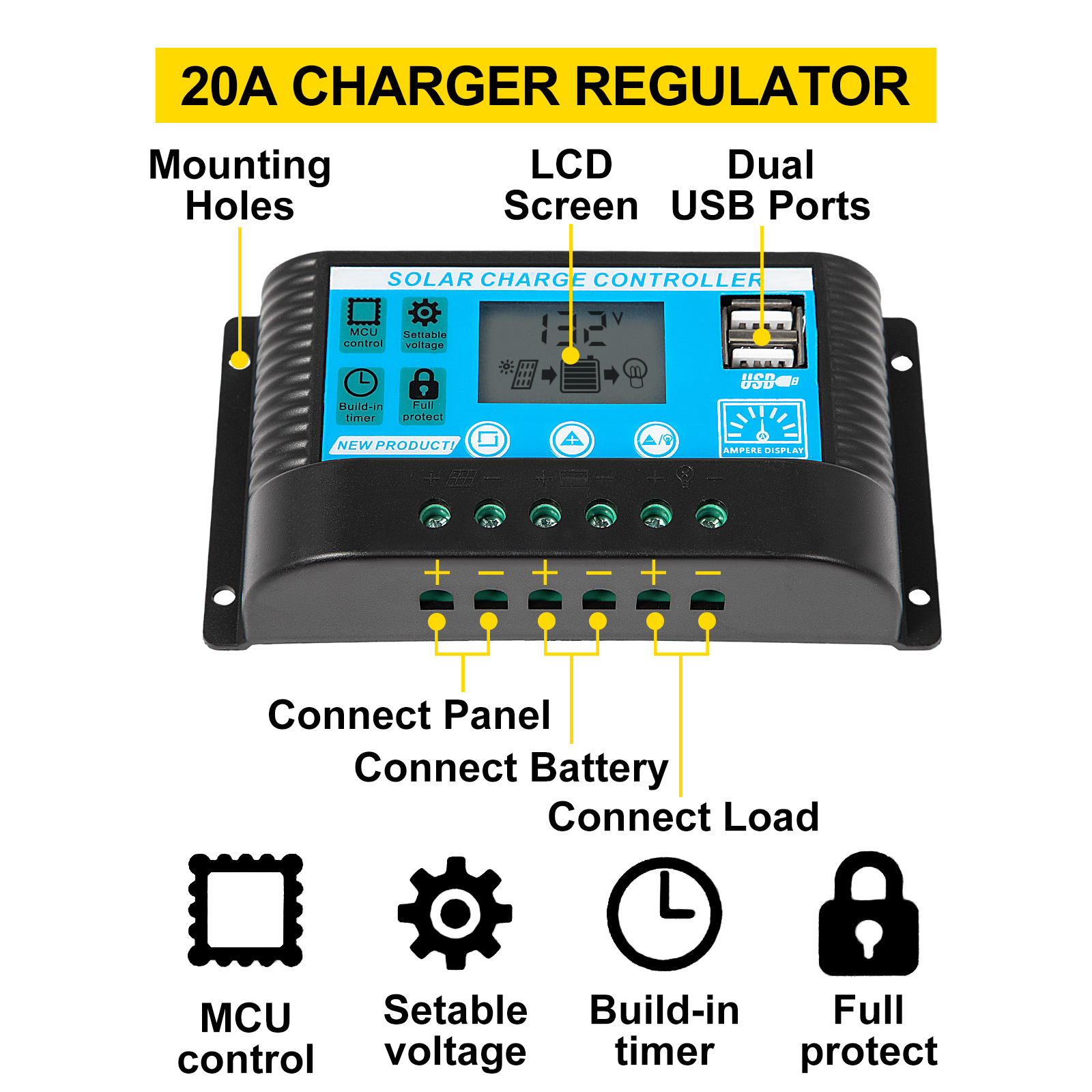 Vevor Panel Solar Monocristalino Kit 200w 12v Placa Autocaravana ...