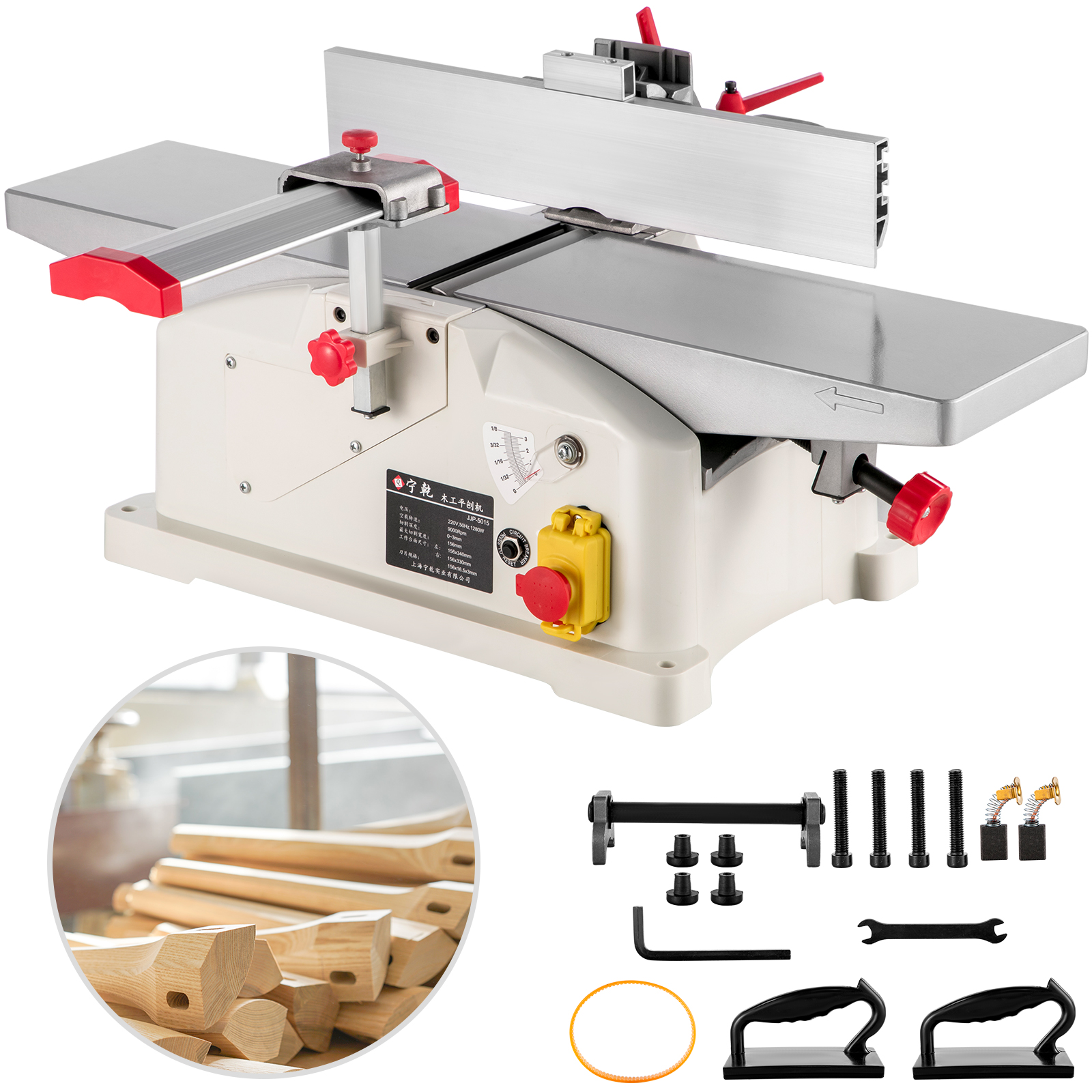 Vevor Jointer Woodworking Benchtop Jointer 6 Inch Jointer Planer for ...