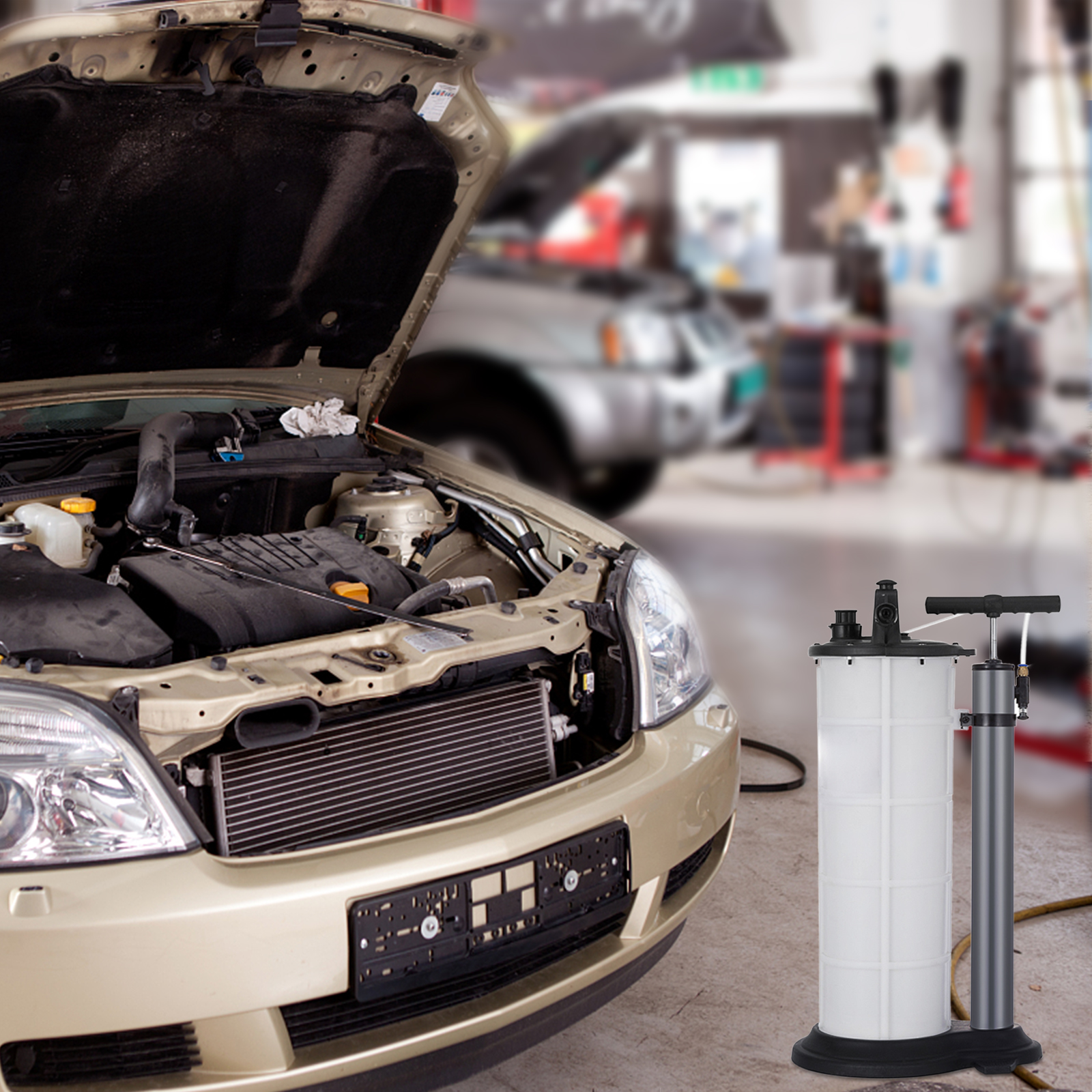 VEVOR Pneumatic Fluid Extractor 9.0 Liter Oil Extractor Pump, Air ...