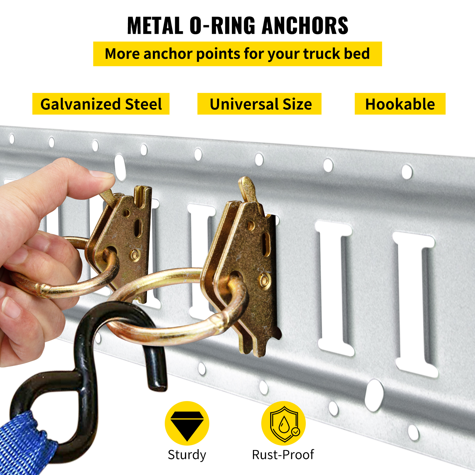 4'/5'/8' Horizontal E Track Tie Down Rail，12'/15' E Track Straps Accessories Kit | eBay