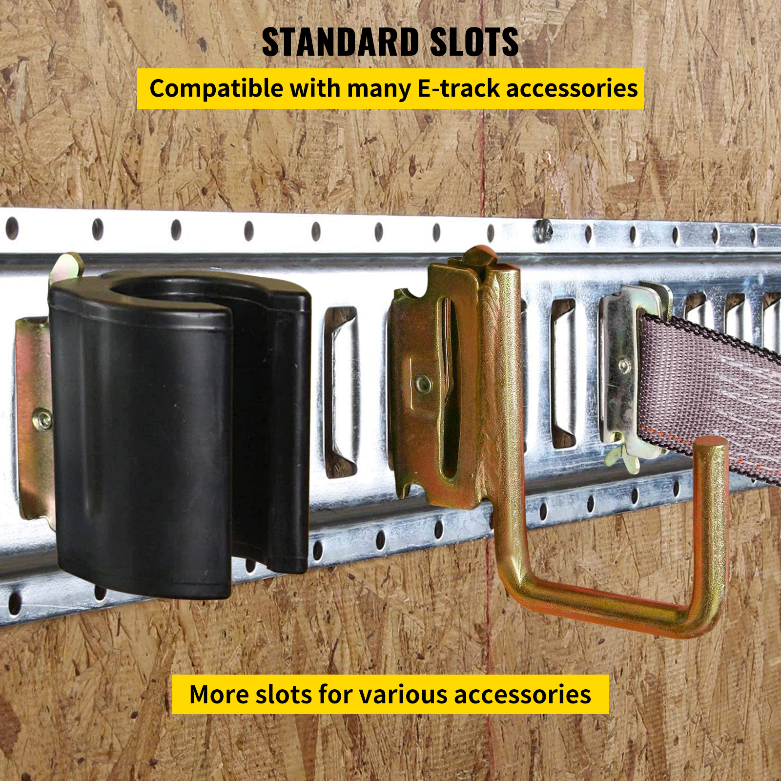 VEVOR 4'/5'/8'/12'/15' E Track Strap Ratchet Tie Down Rail Truck Van Straps | eBay