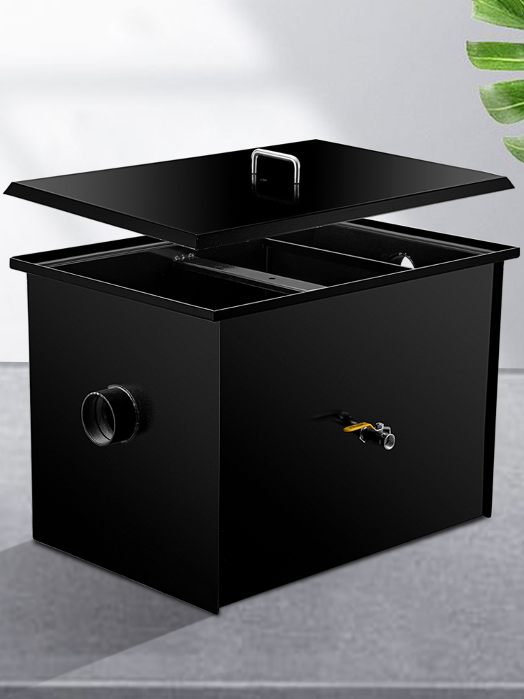 VEVOR Commercial Grease Interceptor 14 LB, Carbon Steel Grease Trap 7 ...
