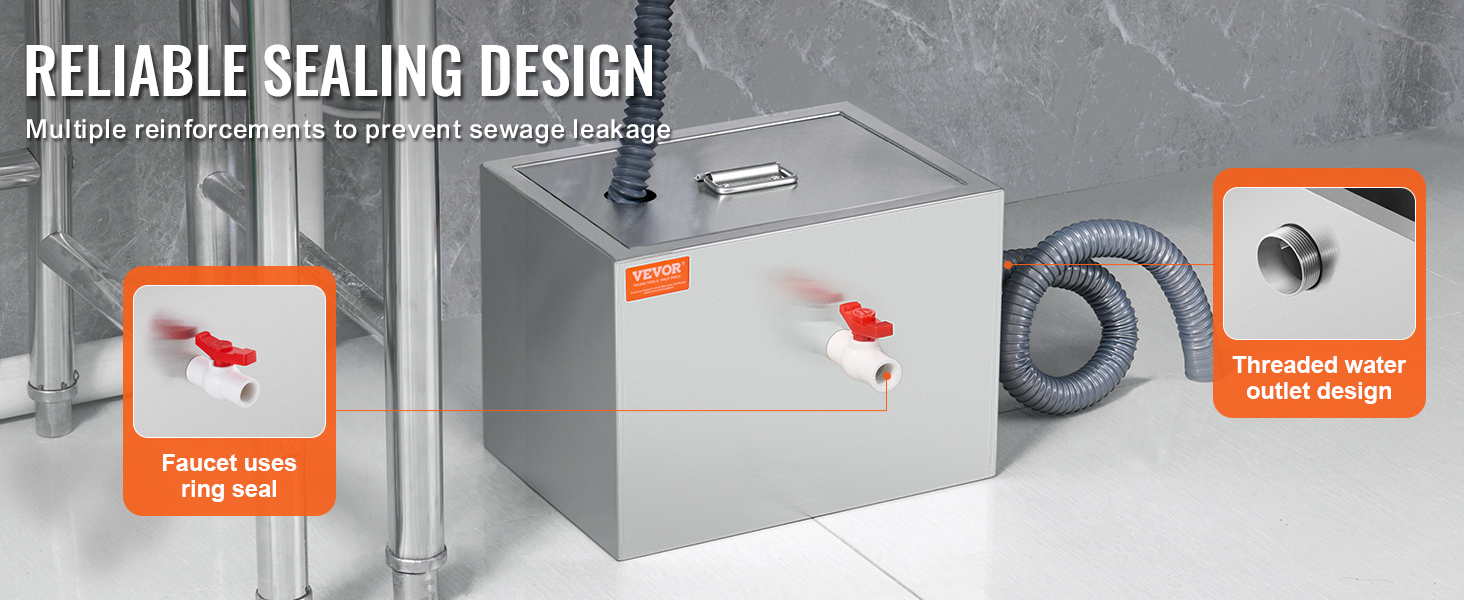 Grease Trap Commercial Commercial Grease Trap, 8 Lbs Carbon Steel ...