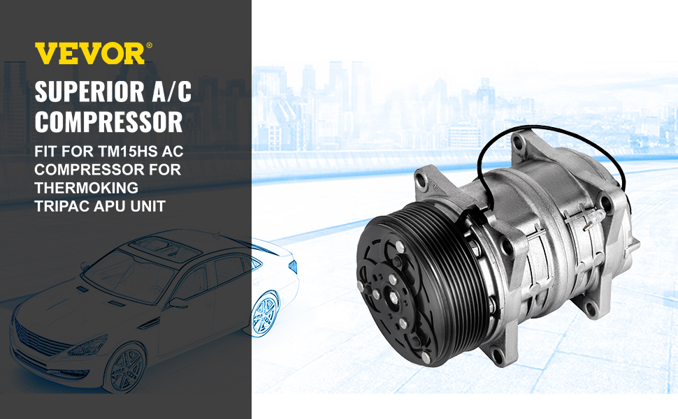 Vevor Seltec TM15HS A/C AC Compressor Clutch fit Thermoking Tripac APU ...