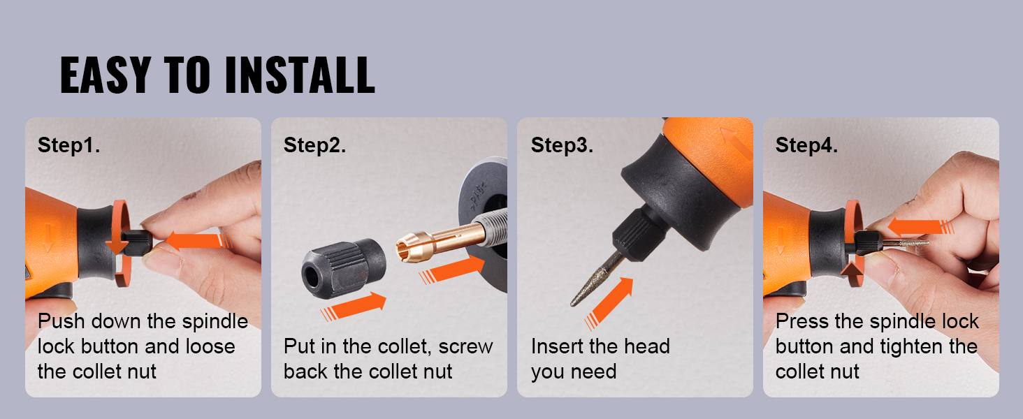 VEVOR Rotary Tool Kit Variable Speed Rotary Tool 186 PCS for Grinding ...
