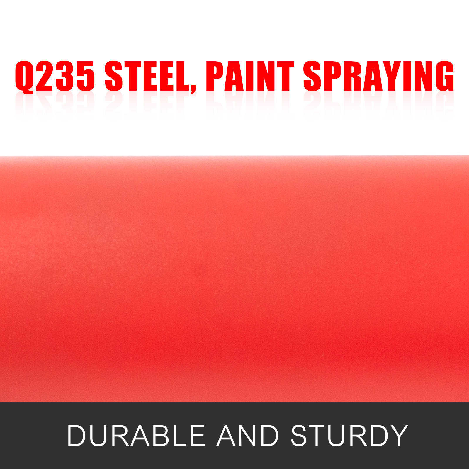 VEVOR 10" Dia Steel Strength Log Bar, 700 Lbs Capacity Barbell Bar, Red ...